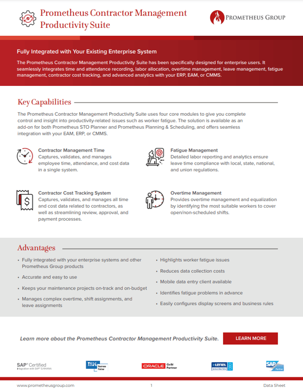 Contractor Management Productivity Suite | Prometheus Group